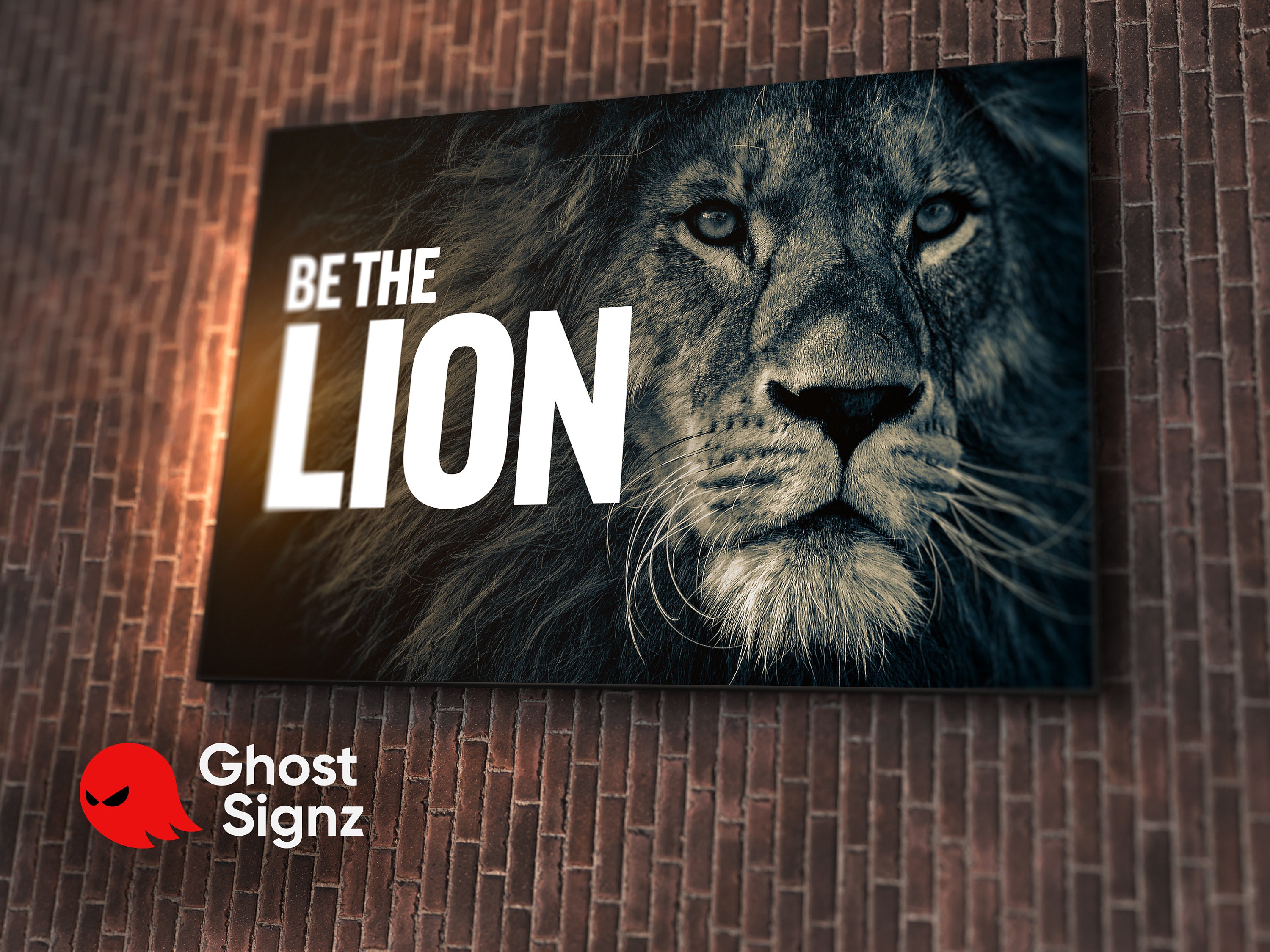Be the Lion Home Gym Poster Garage Wall Art Fitness - Etsy