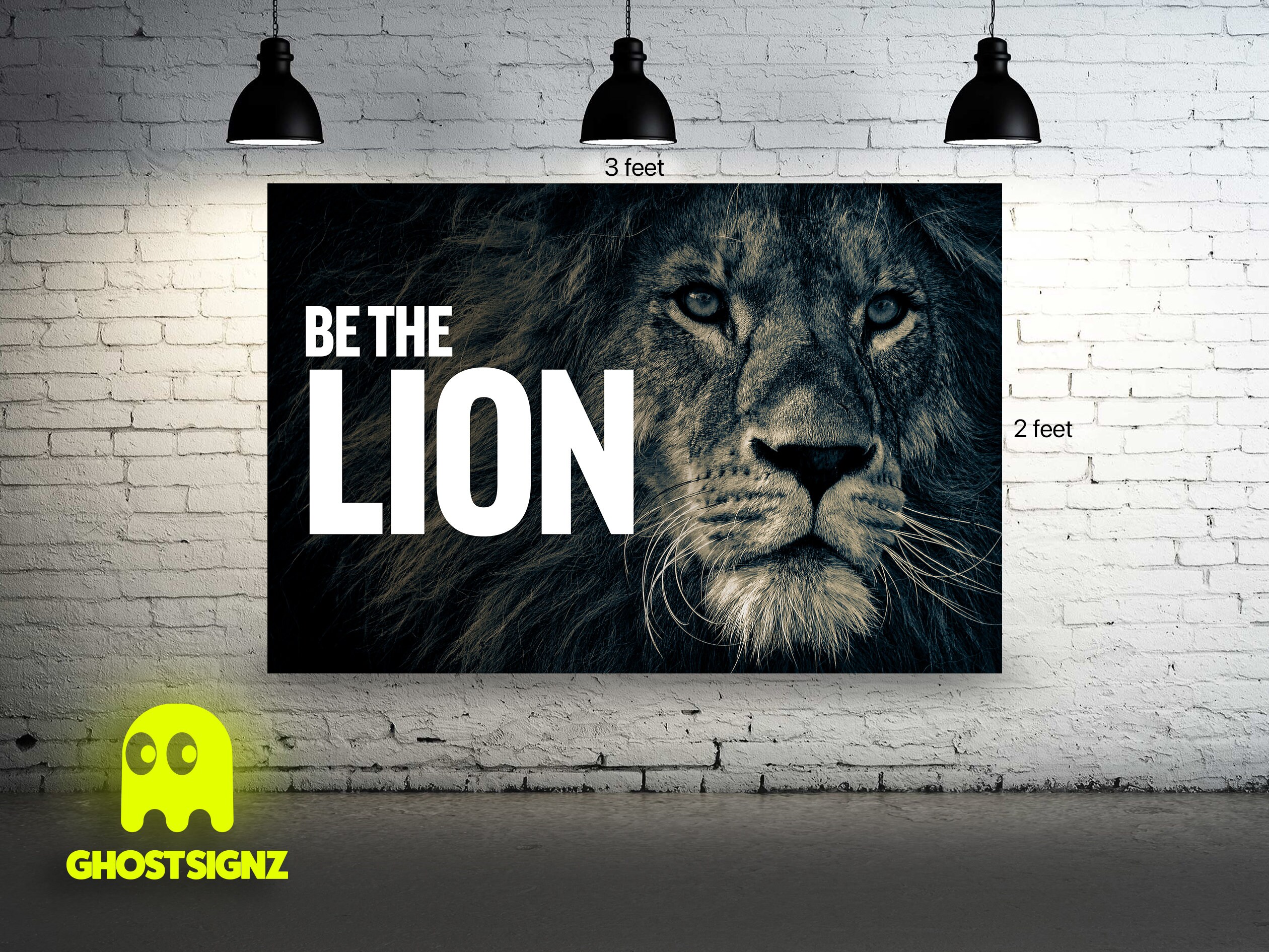 Be the Lion Home Gym Poster Garage Wall Art Fitness - Etsy