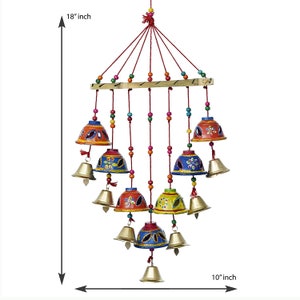 Handcrafted Multicolour Round Bell Wind Chime for Indoor & - Etsy