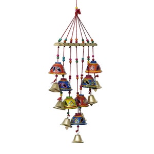 Handcrafted Multicolour Round Bell Wind Chime for Indoor & - Etsy