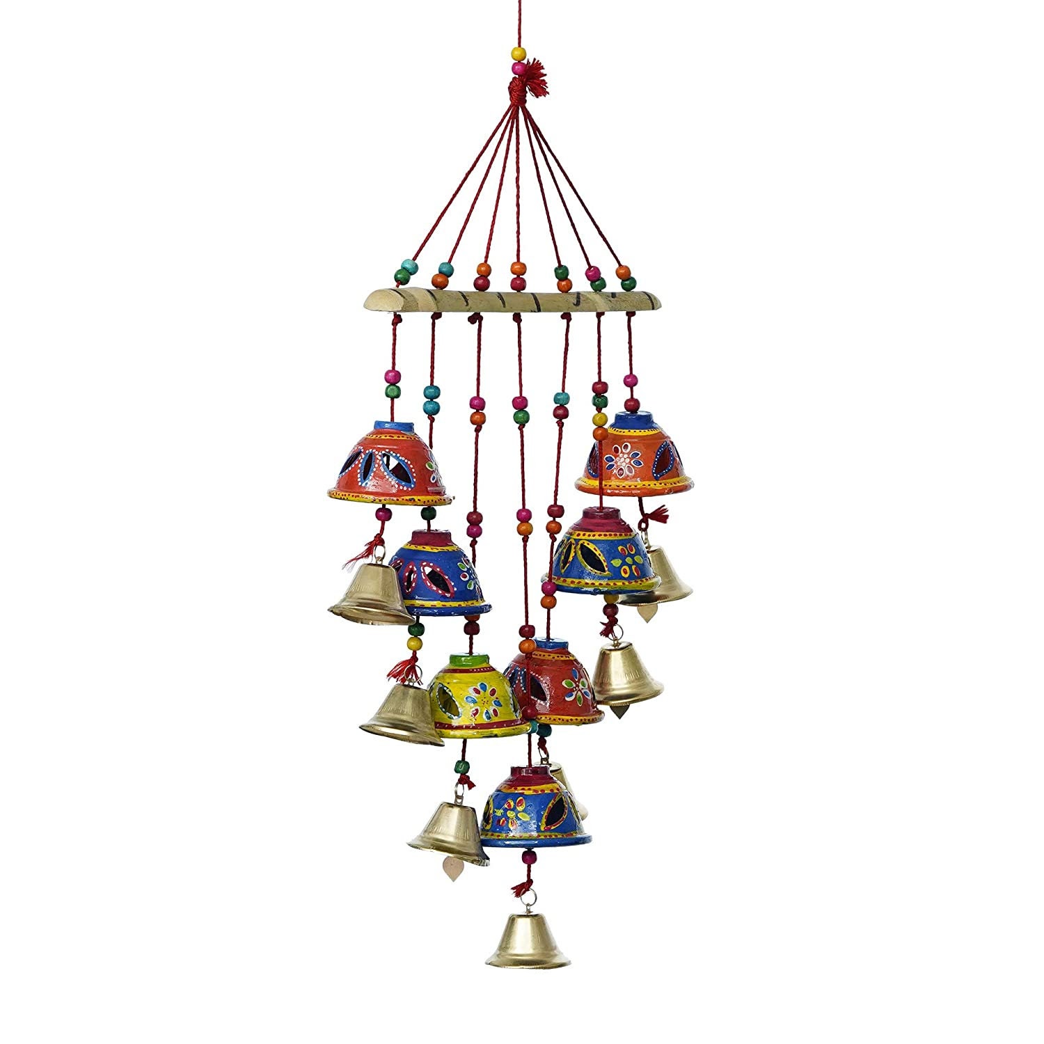 Handcrafted Multicolour Round Bell Wind Chime for Indoor & - Etsy UK