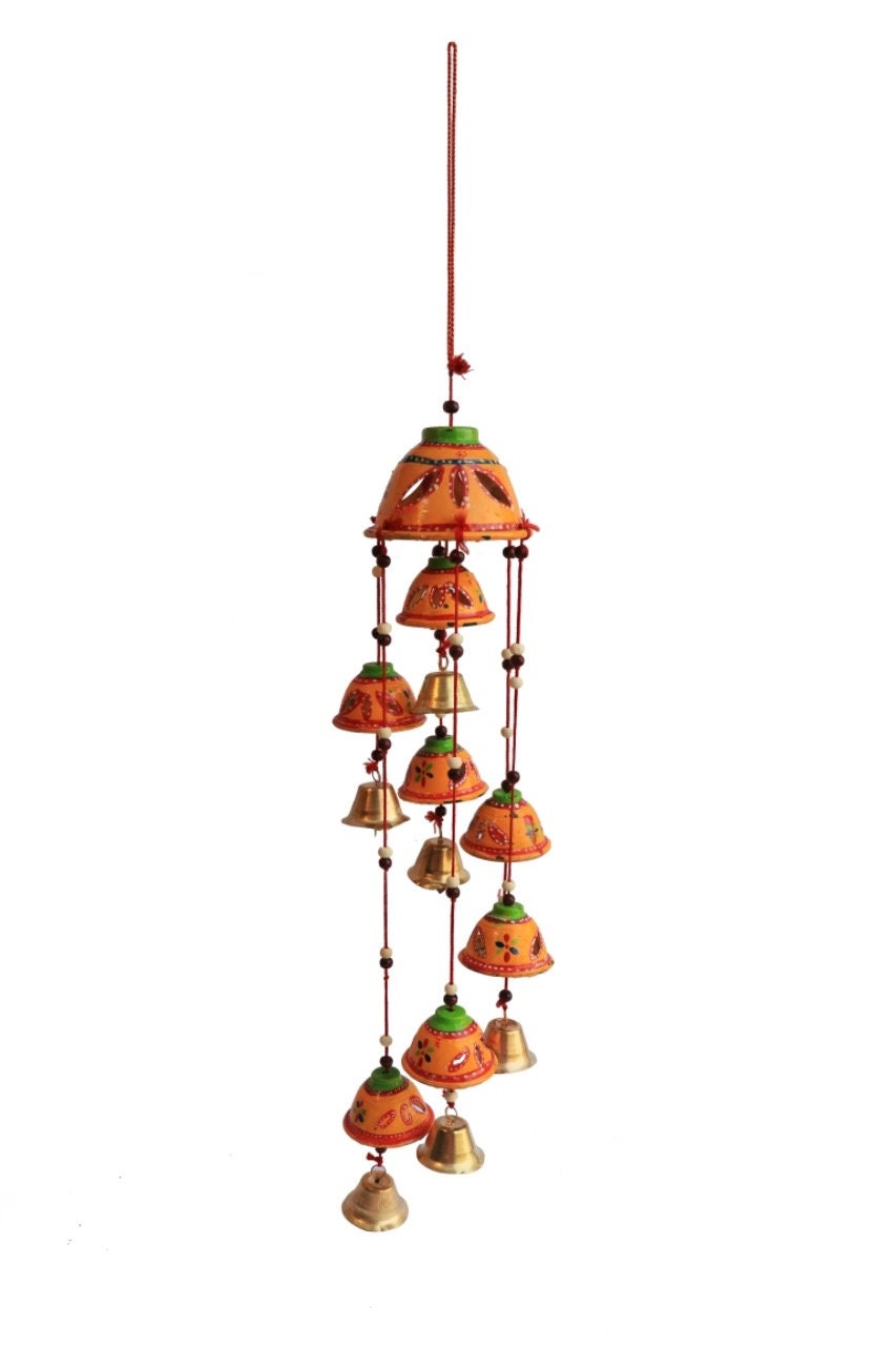 Handcrafted Multicolour Round Bell Wind Chime for Indoor & - Etsy