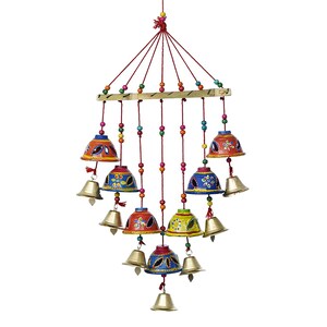 Handcrafted Multicolour Round Bell Wind Chime for Indoor & - Etsy