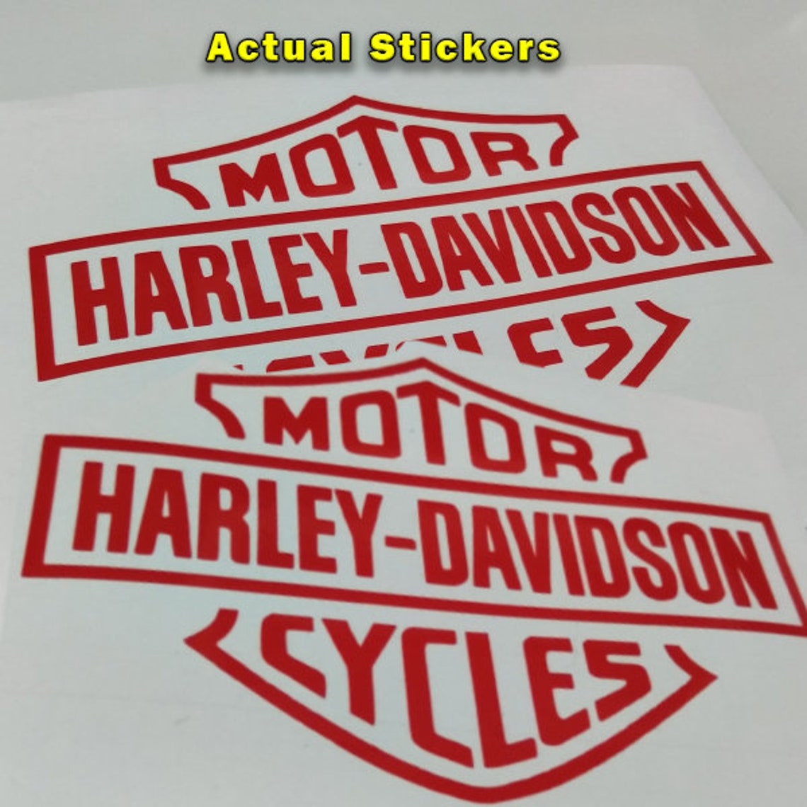 Harley Davidson Motorcycle Style Vinyl Sticker Decal In Red | Etsy