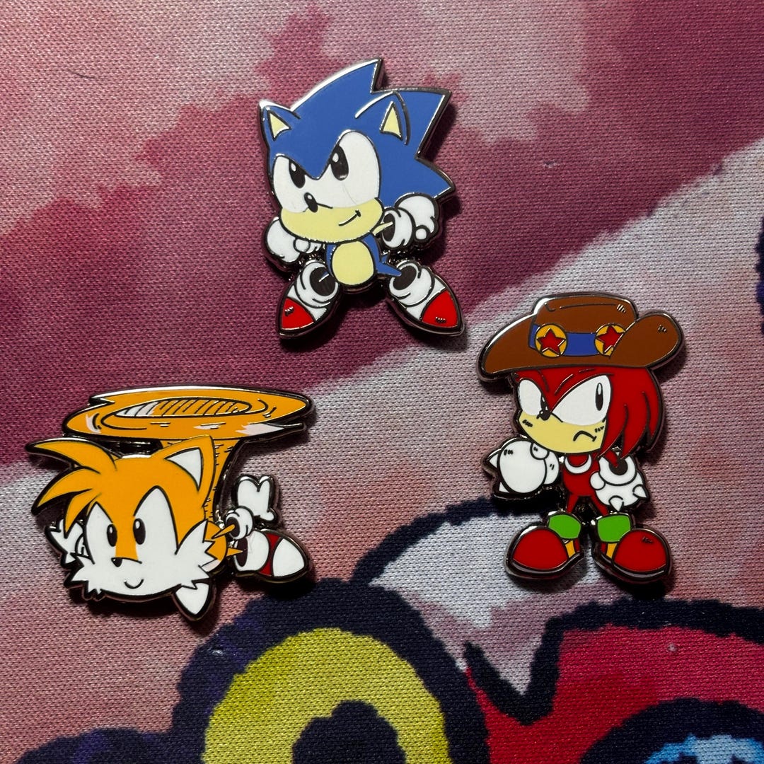 Sonic the Hedgehog Enamel Pin Set - Etsy