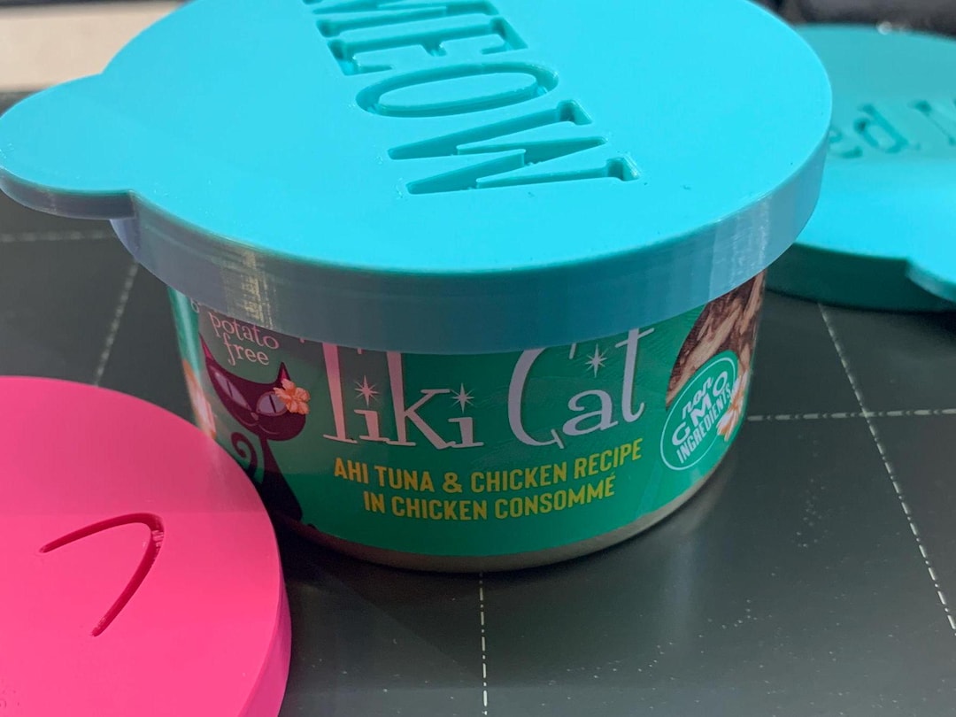 Custom 2.8oz Tiki Cat Cat Food Lids, 3D Printed - Etsy