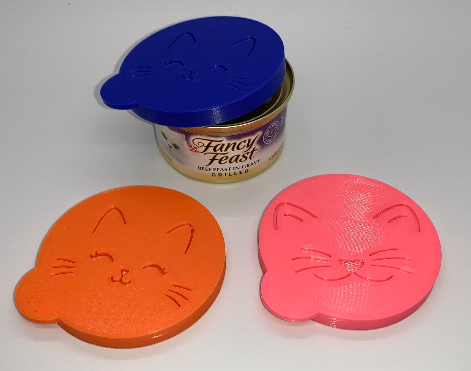 Cat Face Cat Food Lid 3D Printed - Etsy