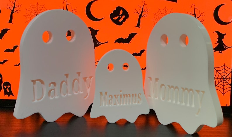 Personalized Decorative Ghost Shelf Sitter Tiered Tray 3D - Etsy