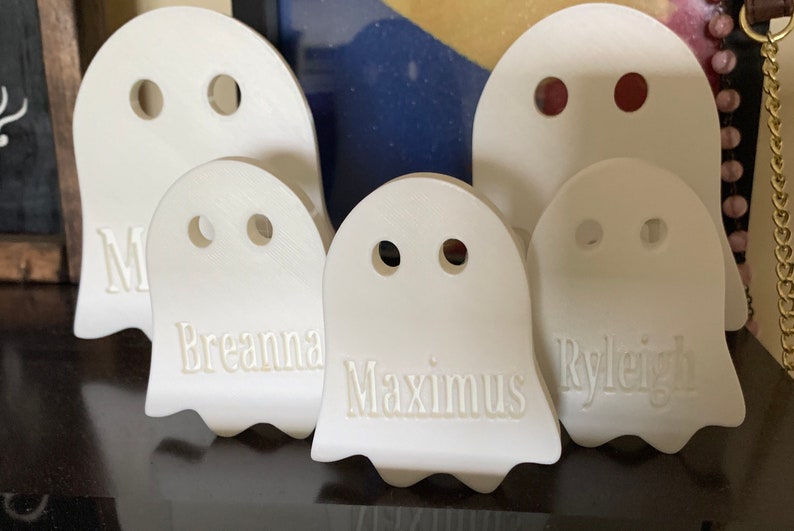 Personalized Decorative Ghost Shelf Sitter Tiered Tray 3D - Etsy