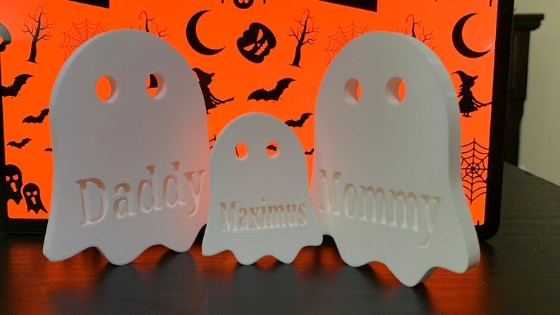 Personalized Decorative Ghost Shelf Sitter Tiered Tray 3D - Etsy