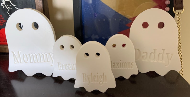 Personalized Decorative Ghost Shelf Sitter Tiered Tray 3D - Etsy