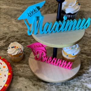 Personalized Graduate Graduation Sign, Shelf Sitter, Tiered Tray Decor ...