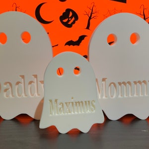Personalized Decorative Ghost, Shelf Sitter, Tiered Tray, 3D Printed - Etsy