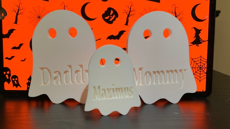 Personalized Decorative Ghost Shelf Sitter Tiered Tray 3D - Etsy