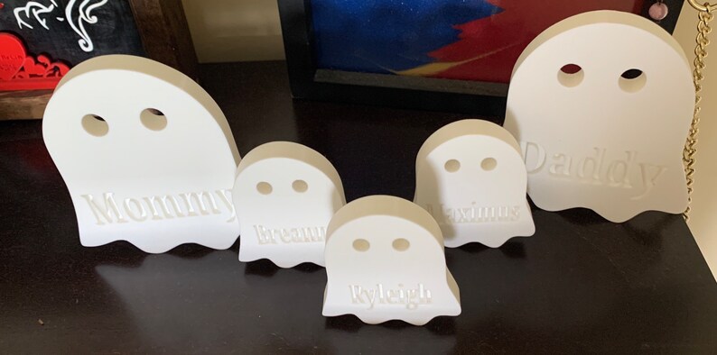 Personalized Decorative Ghost Shelf Sitter Tiered Tray 3D - Etsy