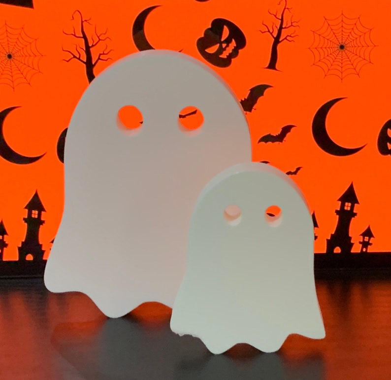 Personalized Decorative Ghost, Shelf Sitter, Tiered Tray, 3D Printed - Etsy