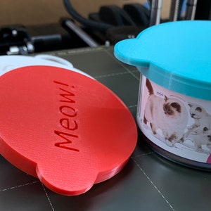 Personalized 5.1oz Cat Food Lids, Please See Brands in Description, 3D ...