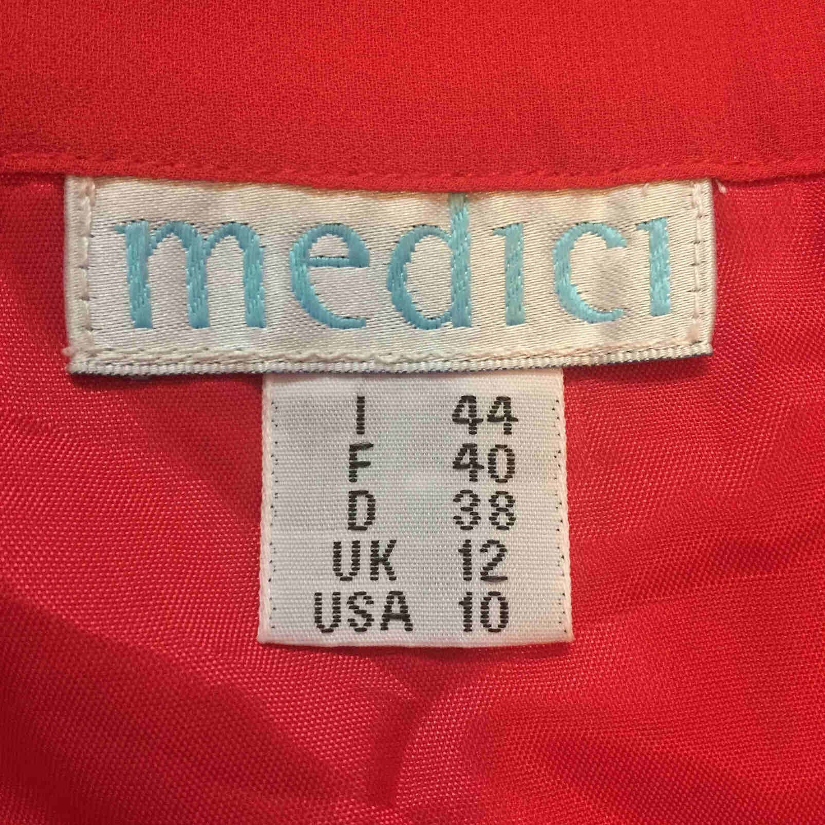 MEDICI 1980s Vintage Outfit, Red Embellished Beaded Cold-shoulder Silk ...