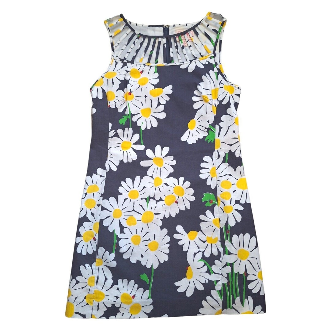 LILLY PULITZER Originals Mini Dress, Navy Blue White Daisy Ladybird ...
