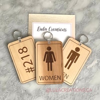 Large Restroom Keychain, Oversized Bathroom Pass, Giant Toilet Key Ring ...