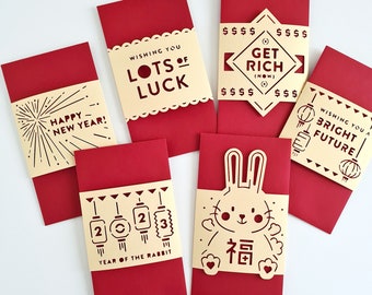 Classic Chinese Embroidery Patterns Money Envelopes for Lunar - Etsy
