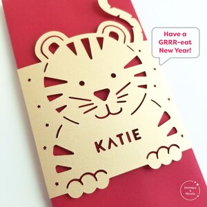 2022 Personalized Red Envelopes, Year of the TIGER, Lunar New Year Gift ...