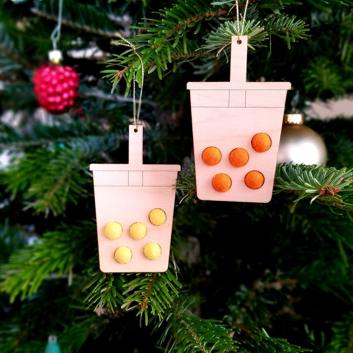 Boba Tea Christmas Ornament Bubble Tea Holiday Decor Gift - Etsy