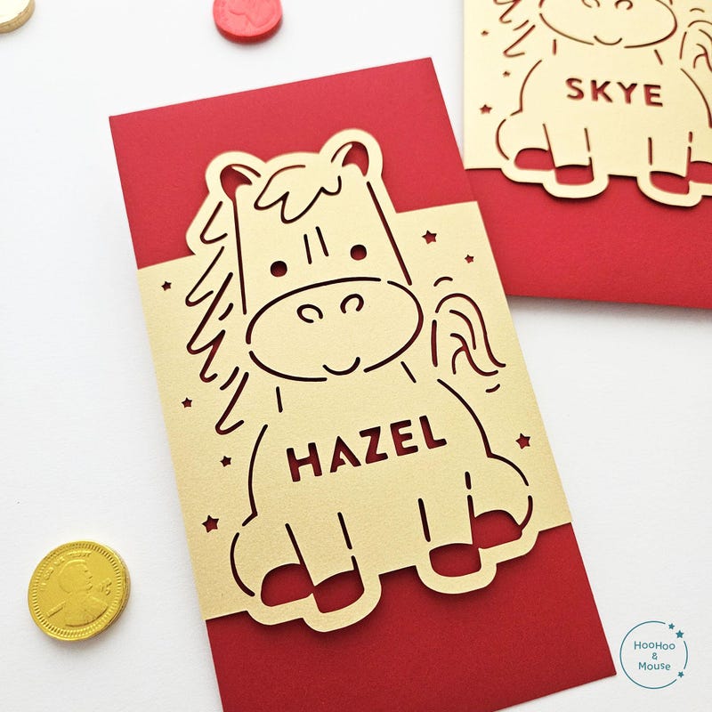 Red Horse Envelopes - Etsy