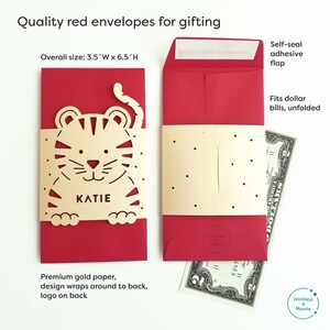 2022 Personalized Red Envelopes, Year of the TIGER, Lunar New Year Gift ...