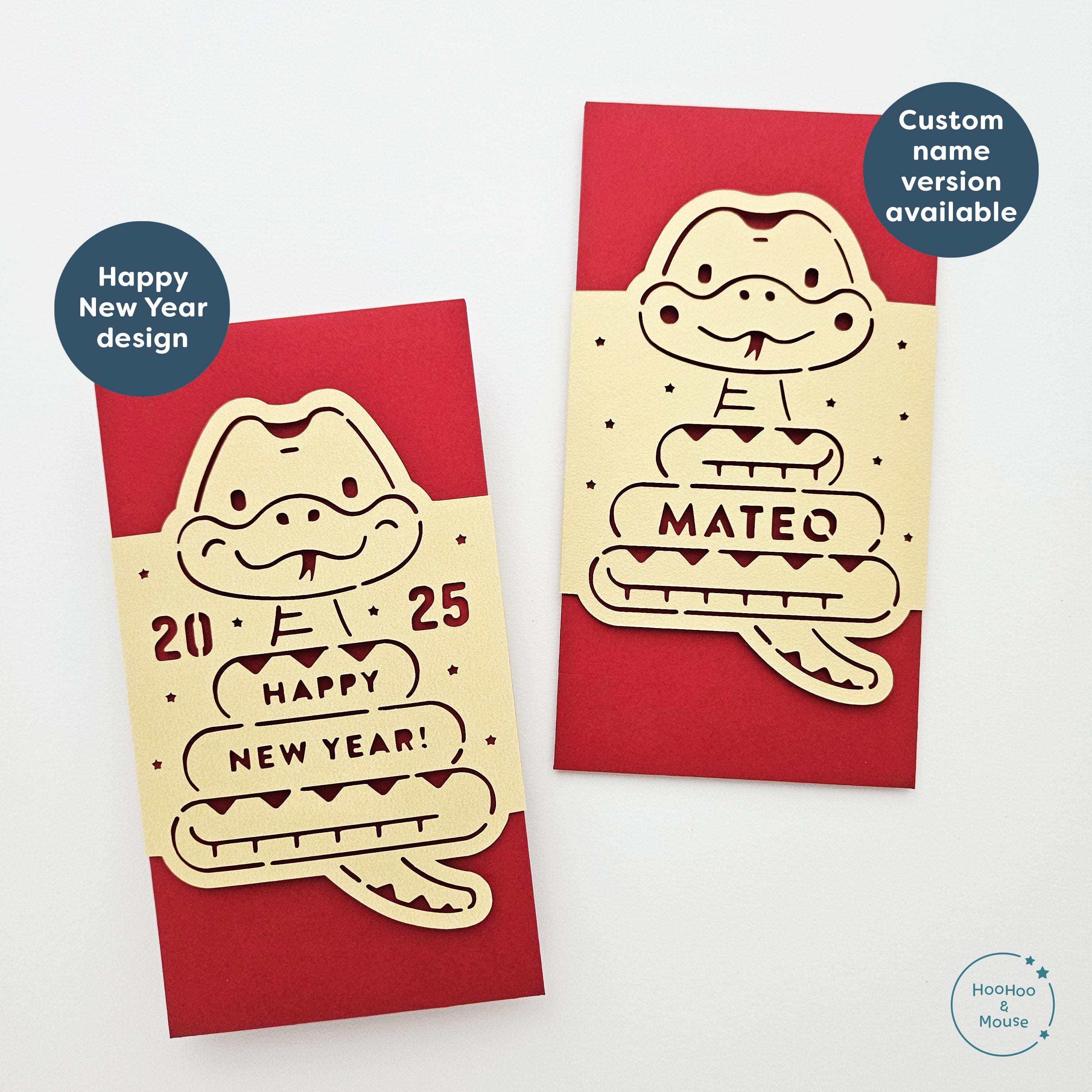 2025 Personalized Snake Red Envelope, Lunar New Year Money Packet ...