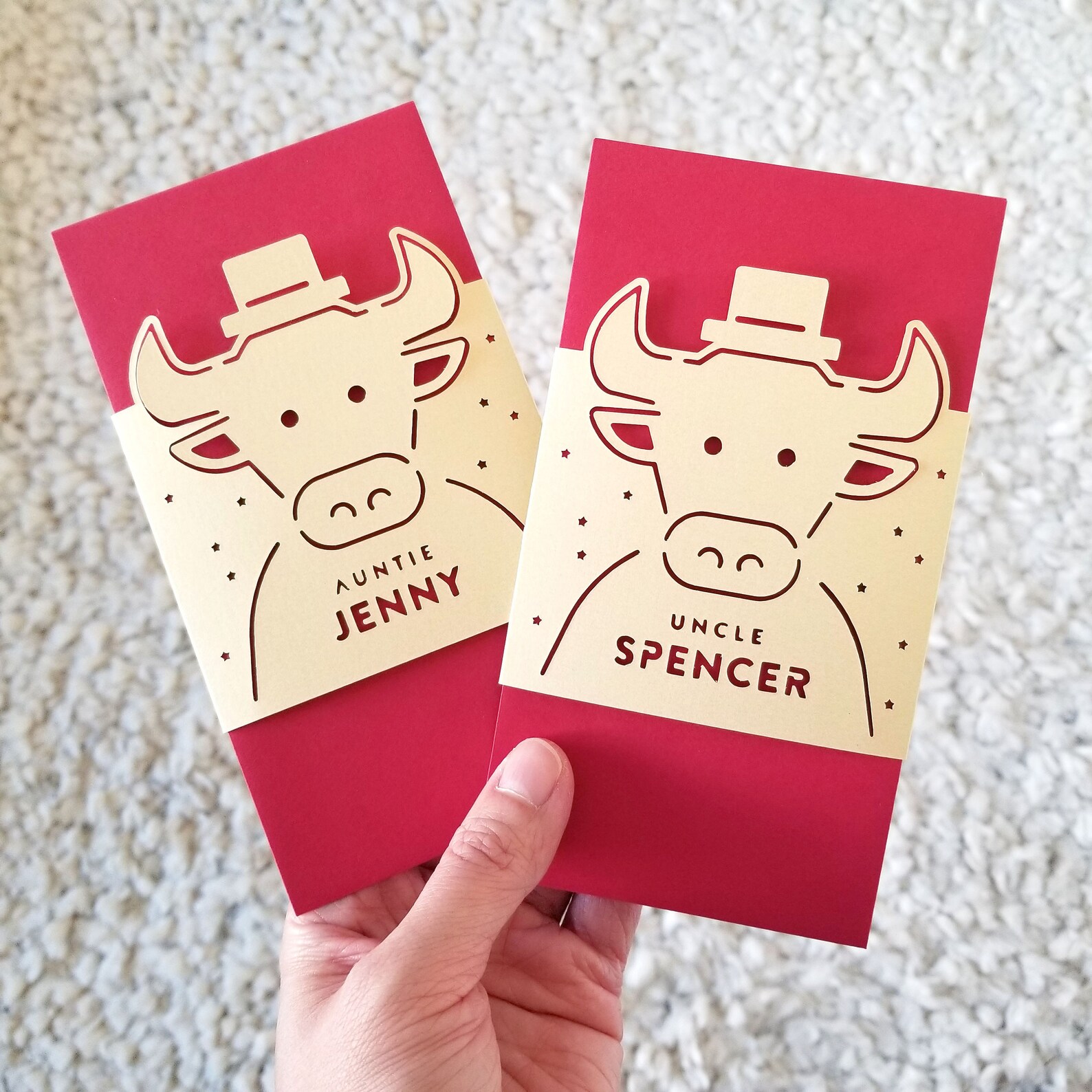 2021 Personalized Red Envelopes Lunar New Year Year of the - Etsy