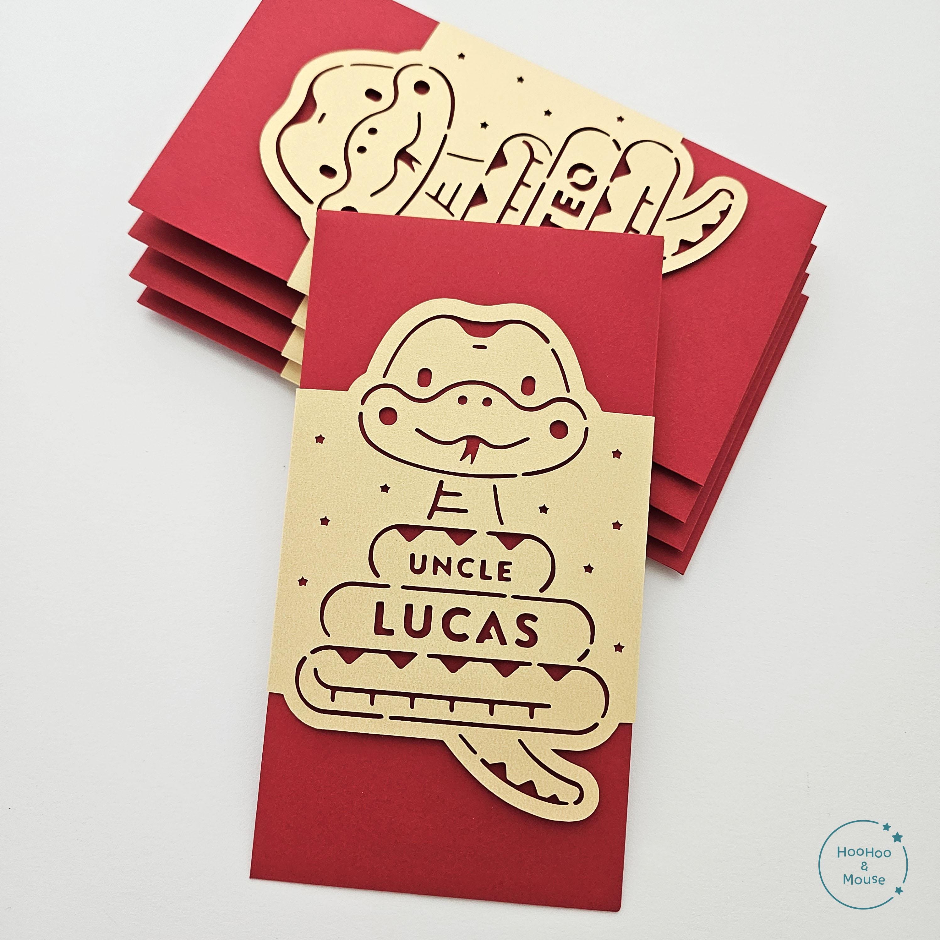 2025 Personalized Snake Red Envelope, Lunar New Year Money Packet ...
