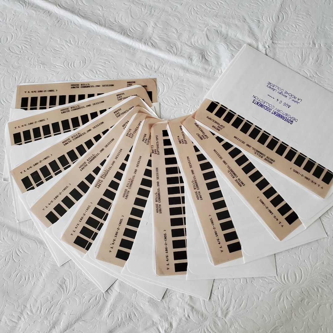 10 Microfiche Films in Envelopes - Etsy