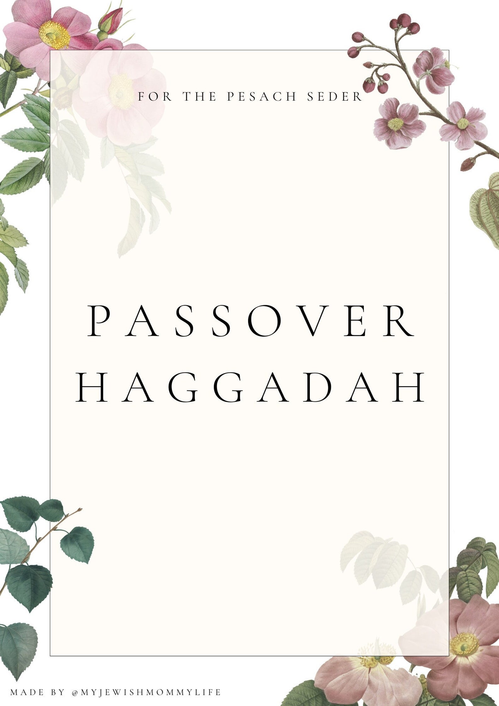 Passover Haggadah (digital Download)! - Etsy