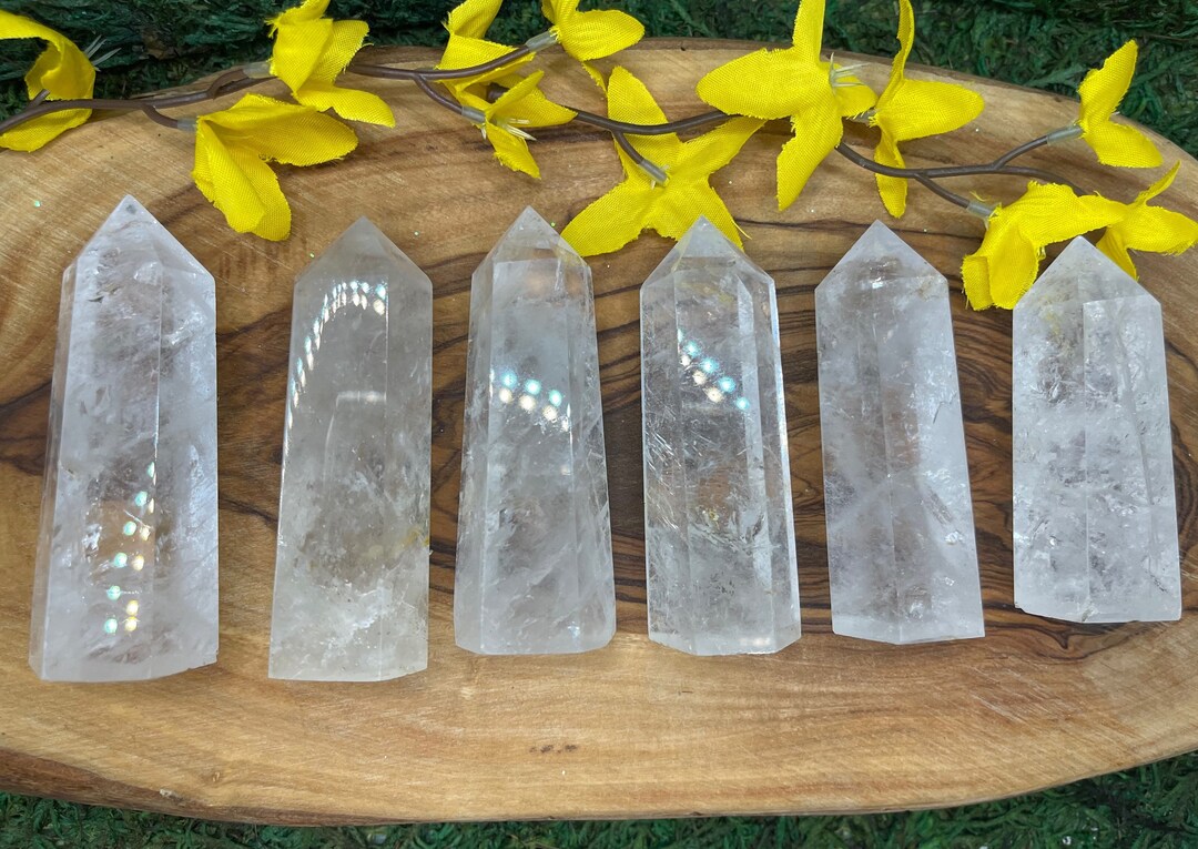 Clear Quartz Polished Point Tower - Etsy