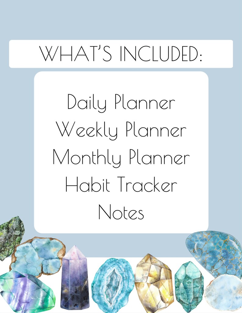 Printable Crystal Planner Digital Download - Etsy