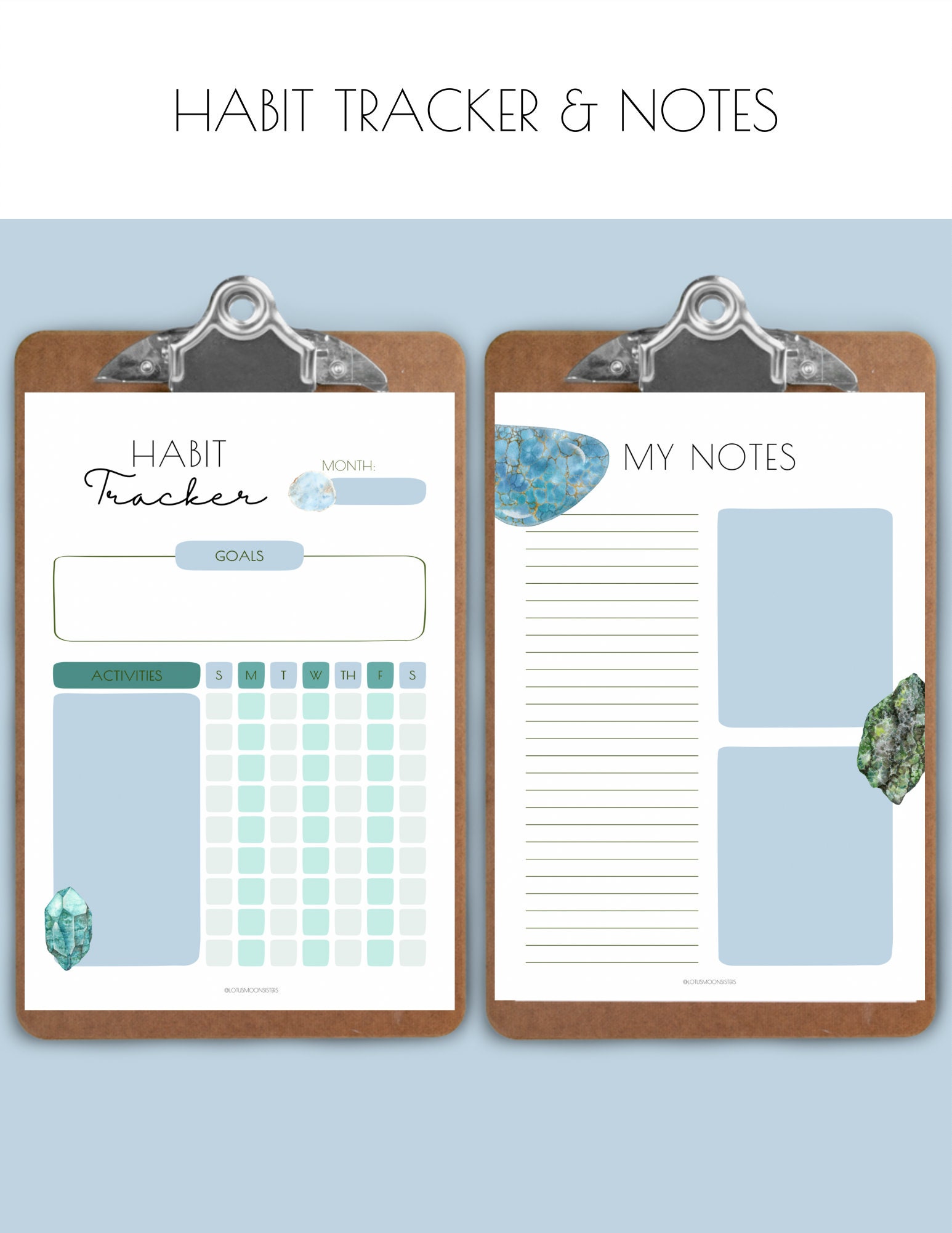 Printable Crystal Planner Digital Download - Etsy