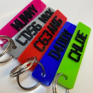 4D Number Plate Key Ring - Etsy