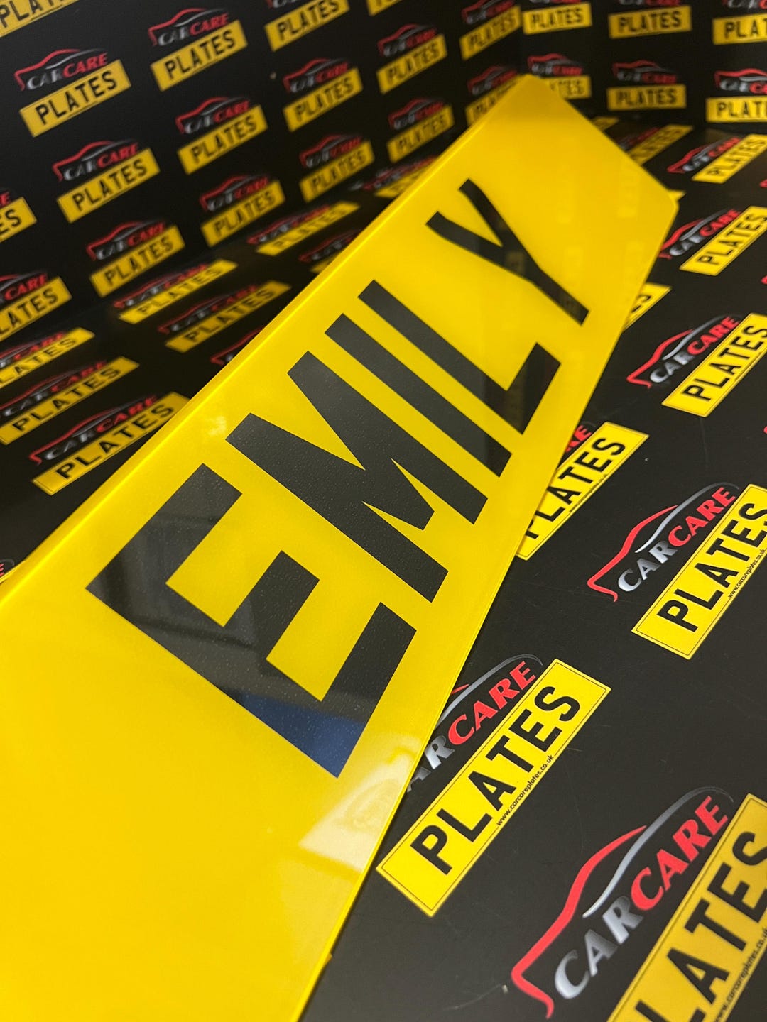 Personalised Name Display Number Plates | Show Plates | License Plate ...