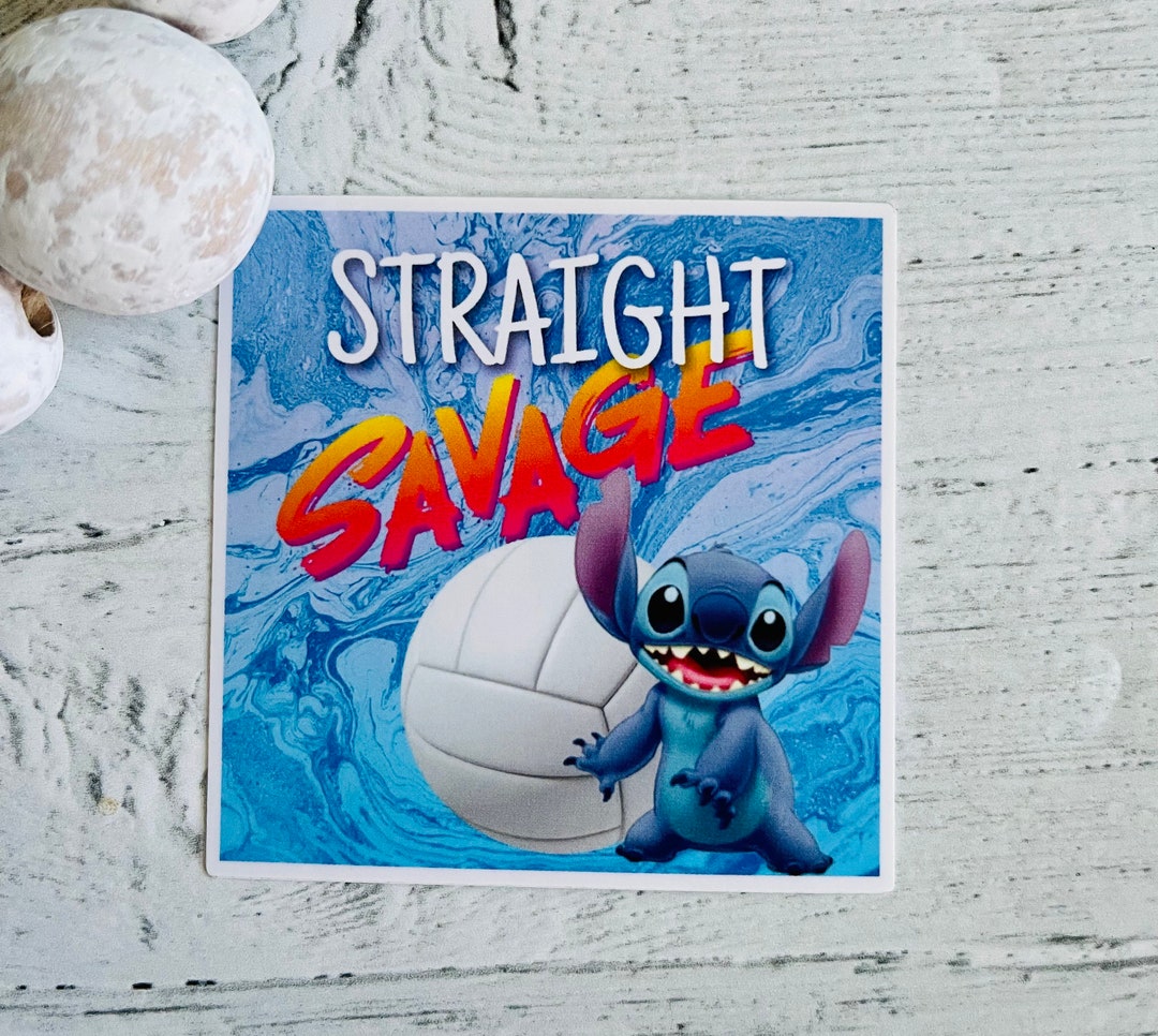 Stitch Volleyball Sticker - Etsy