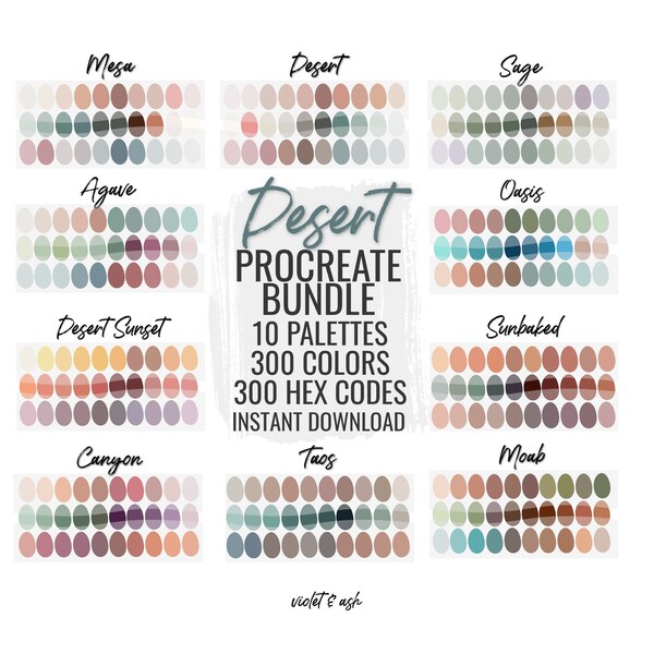 Boho Color Palette - Etsy
