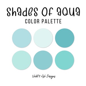 Aqua Procreate Palette - Color Chart | Aqua Blue Color Scheme | iPad ...
