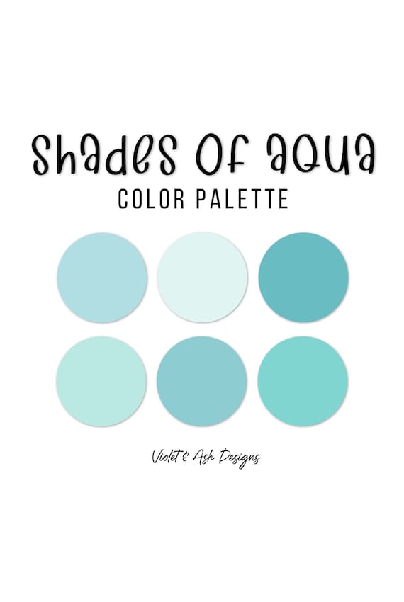 Aqua Blue Color Chart