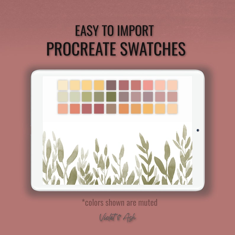 Warm Autumn Procreate Palette Color Chart Photoshop Ipad | Etsy