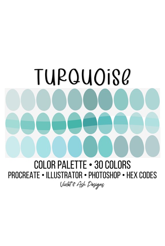 Aqua Blue Color Chart