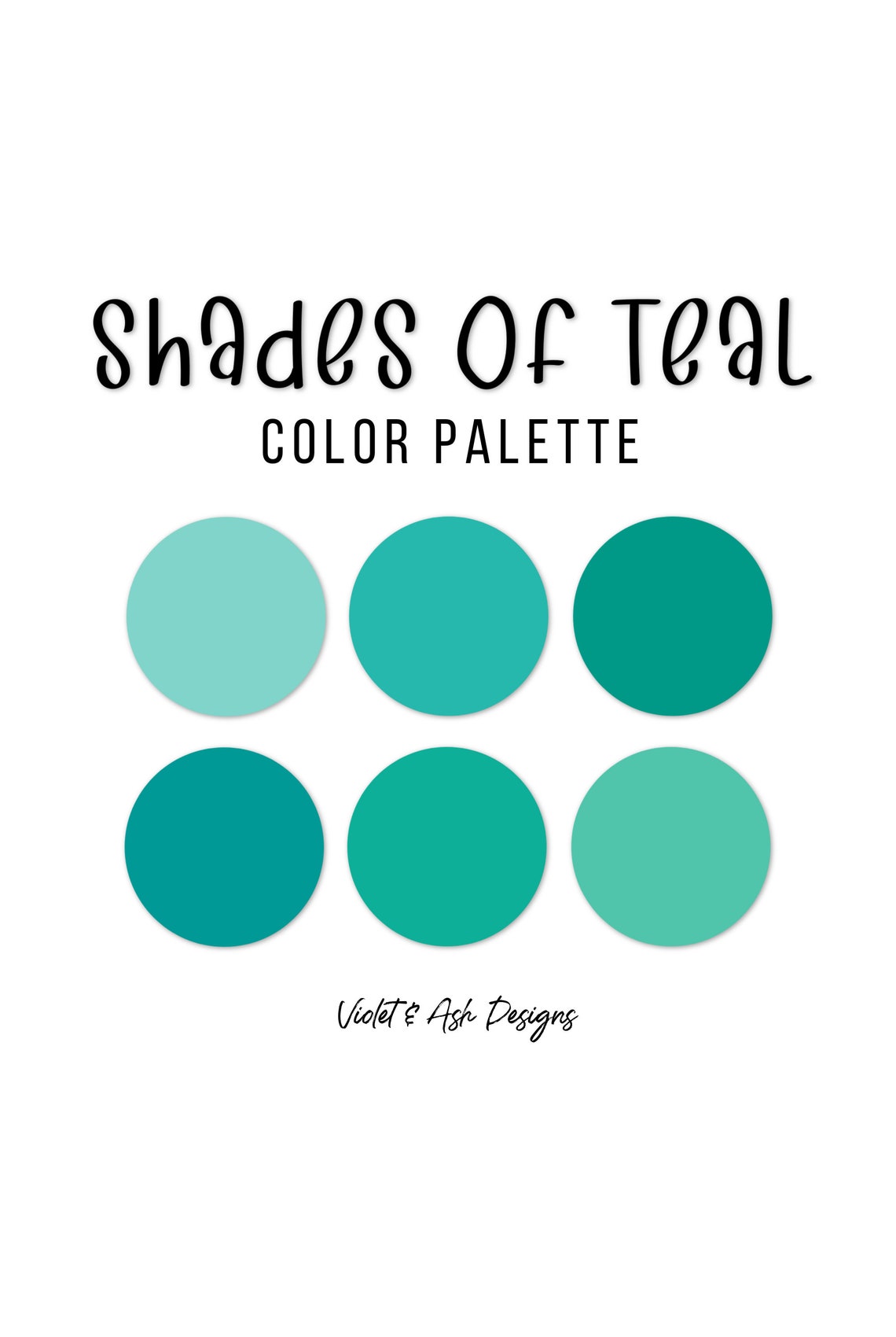 Teal Procreate Palette - Color Chart | Photoshop Swatches | iPad ...