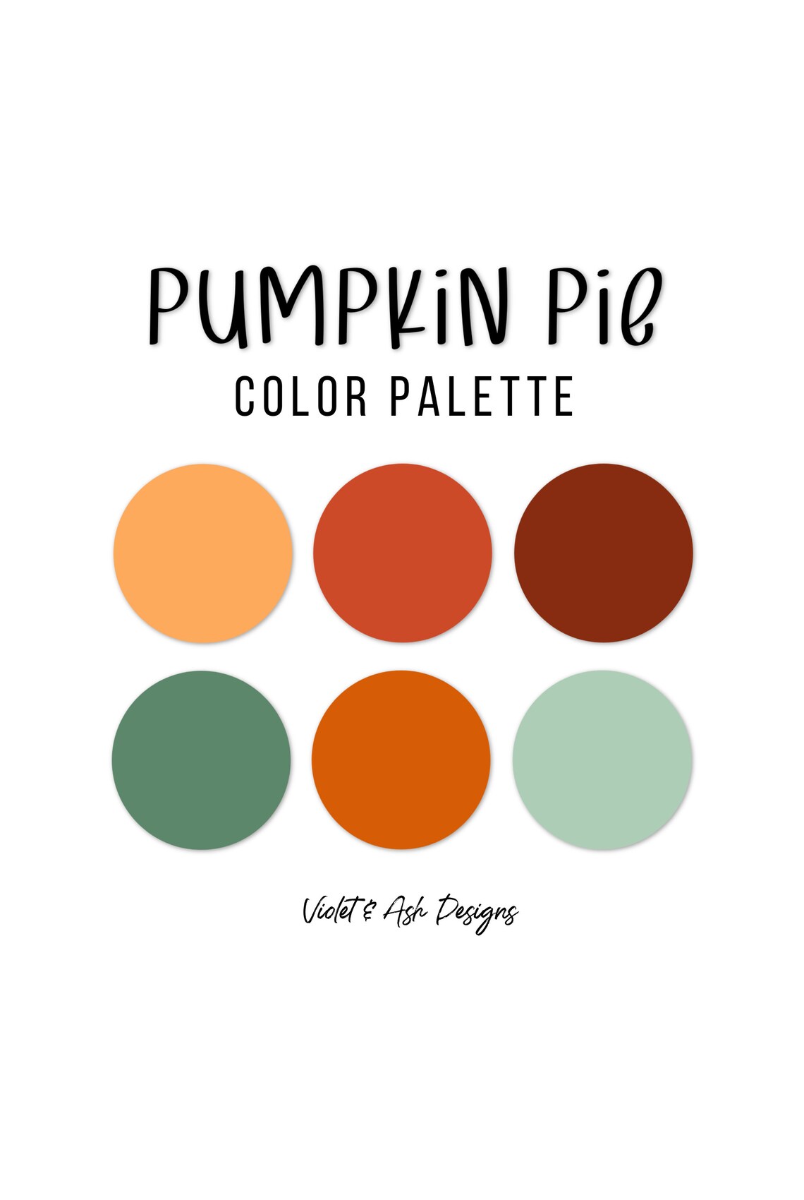 Pumpkin Pie Procreate Palette Color Chart Photoshop iPad Procreate ...