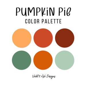 Pumpkin Pie Procreate Palette Color Chart Photoshop iPad Procreate ...