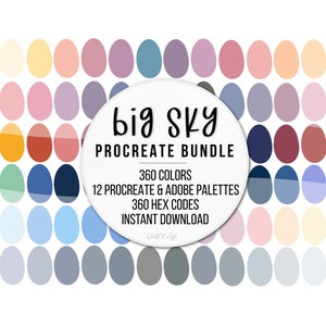Big Sky Procreate Palette Bundle - Procreate Color Palette - Procreate ...