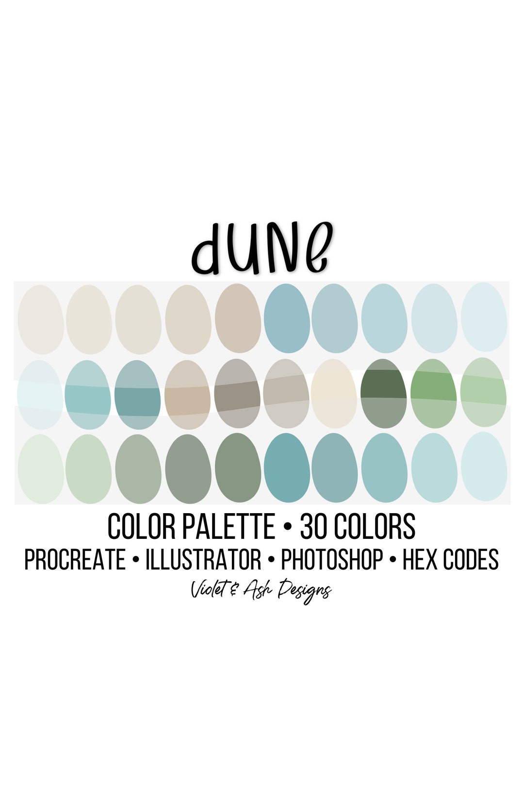 Dune Procreate Color Palette Procreate Color Palette Procreate Swatches ...